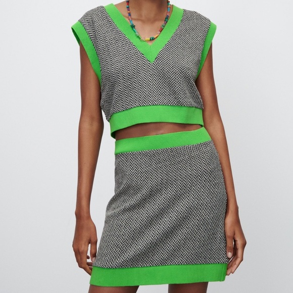 Zara | Skirts | Zara Vest And Skirt Coord Set | Poshmark
